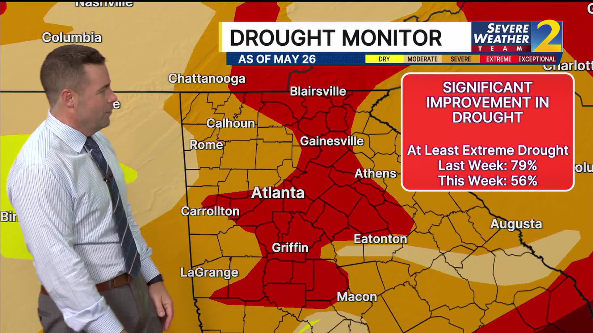 Significant improvements in Georgia drought levels; more heavy rain on ...