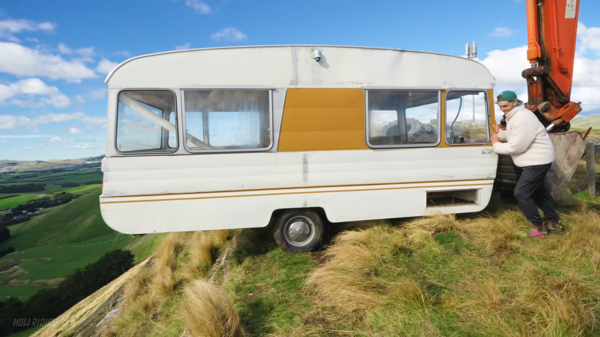 He pushed this caravan off a cliff - then froze when he saw what was at ...