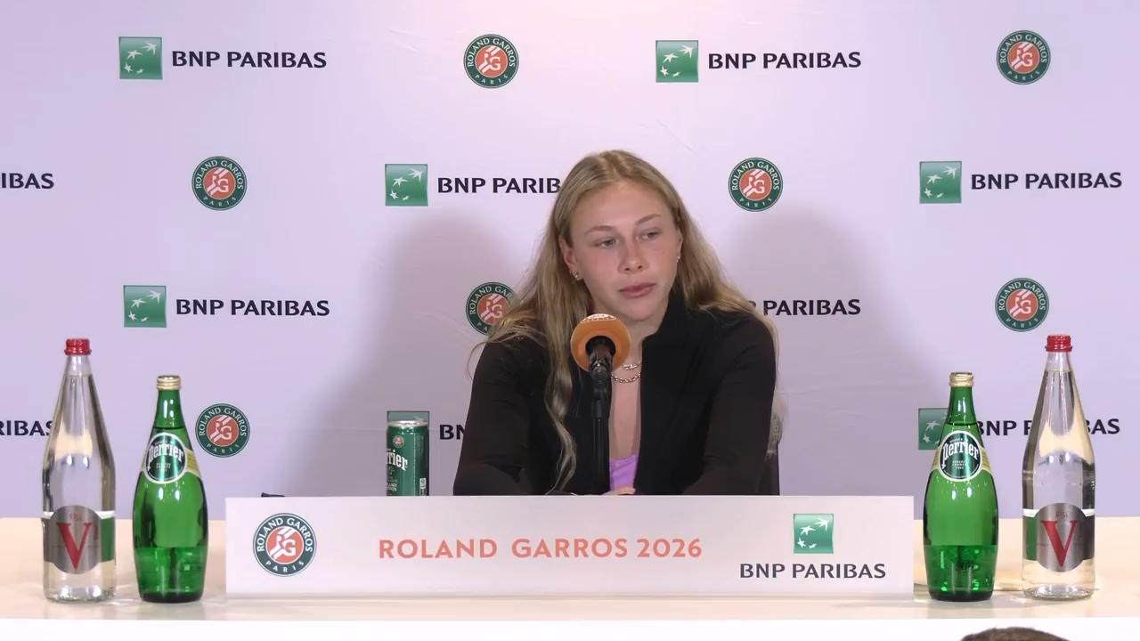 'Really sorry for her' - Anisimova advances after Grabher retires ...