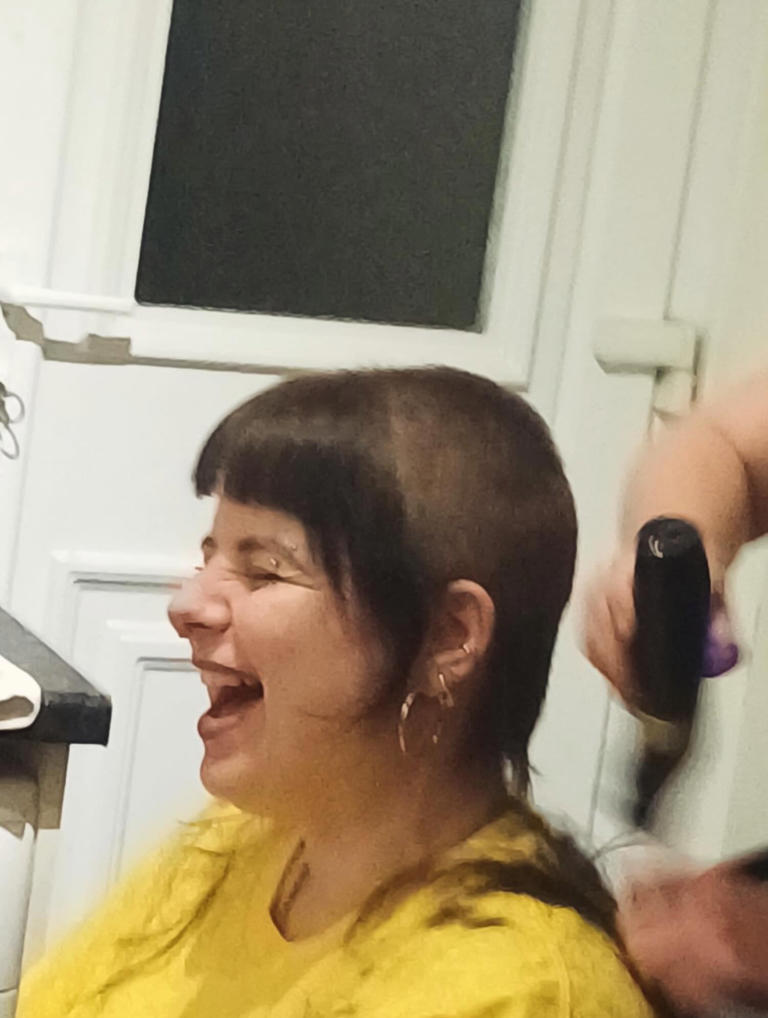 Student’s head shave party after sight loss diagnosis