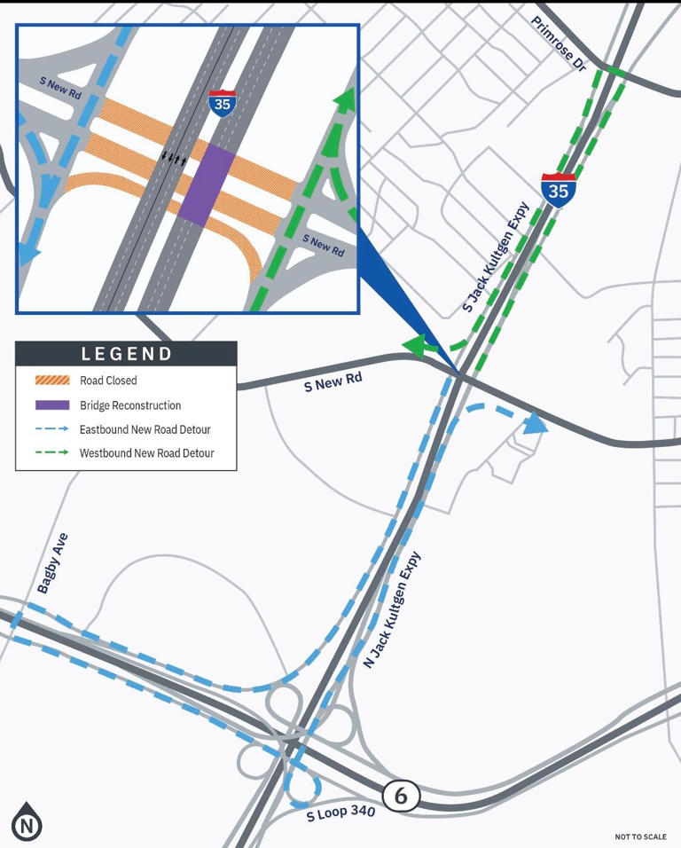 TxDOT to close New Road overnight for I-35 bridge work in Waco