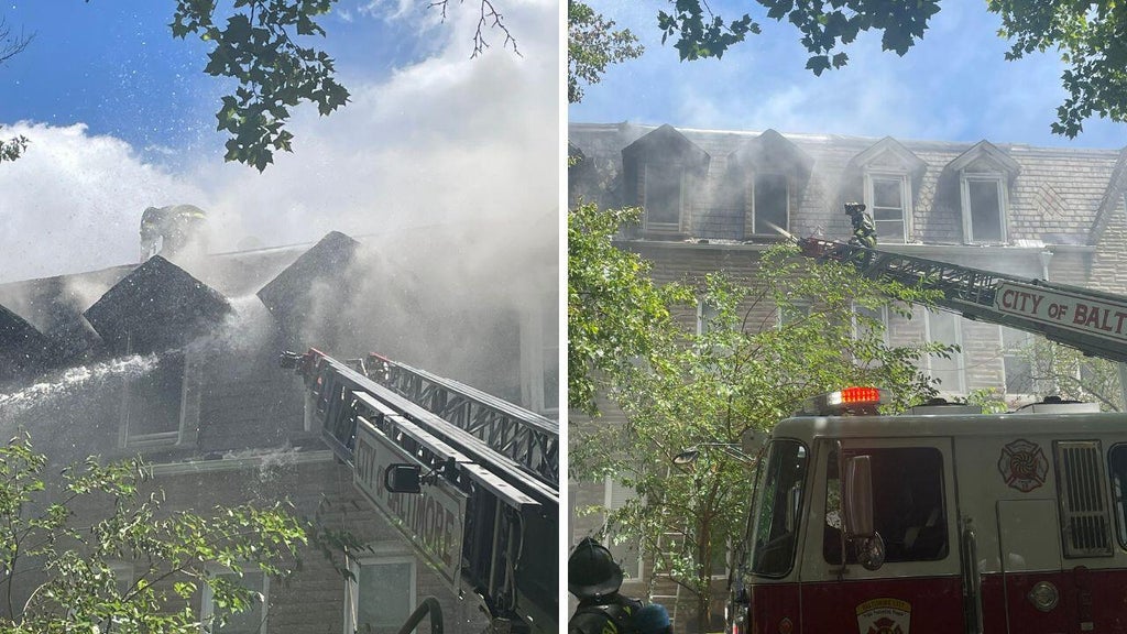 Rowhome fire prompts emergency response in Baltimore