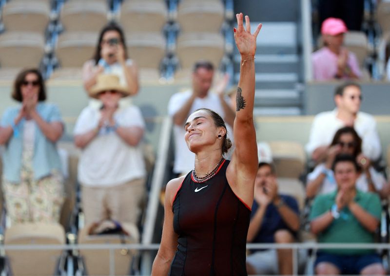 Tennis - top seed Sabalenka survives first set wobble to beat Jacquemot