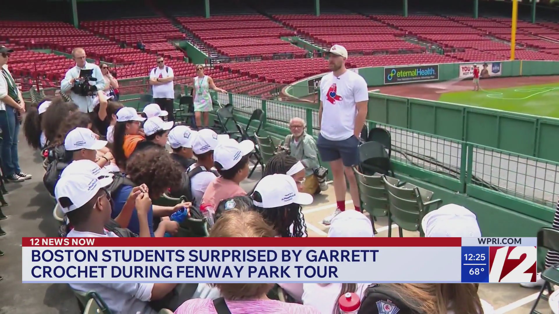 Boston students surprised by Garret Crochet during Fenway Park tour