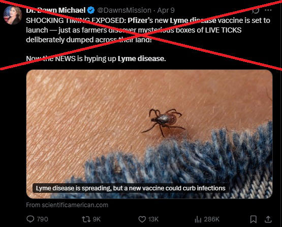 No evidence video shows 'box of ticks' dropped on US farms