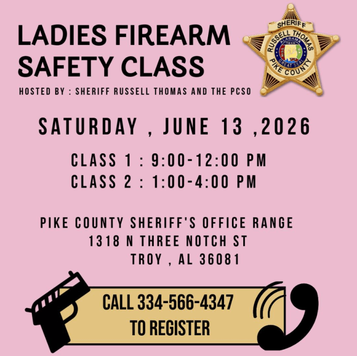 Pike County Sheriff’s Office to host ladies’ firearm safety class