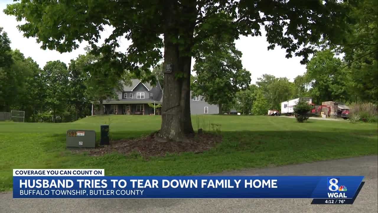 PA man tries to demolish home using excavator with family inside ...