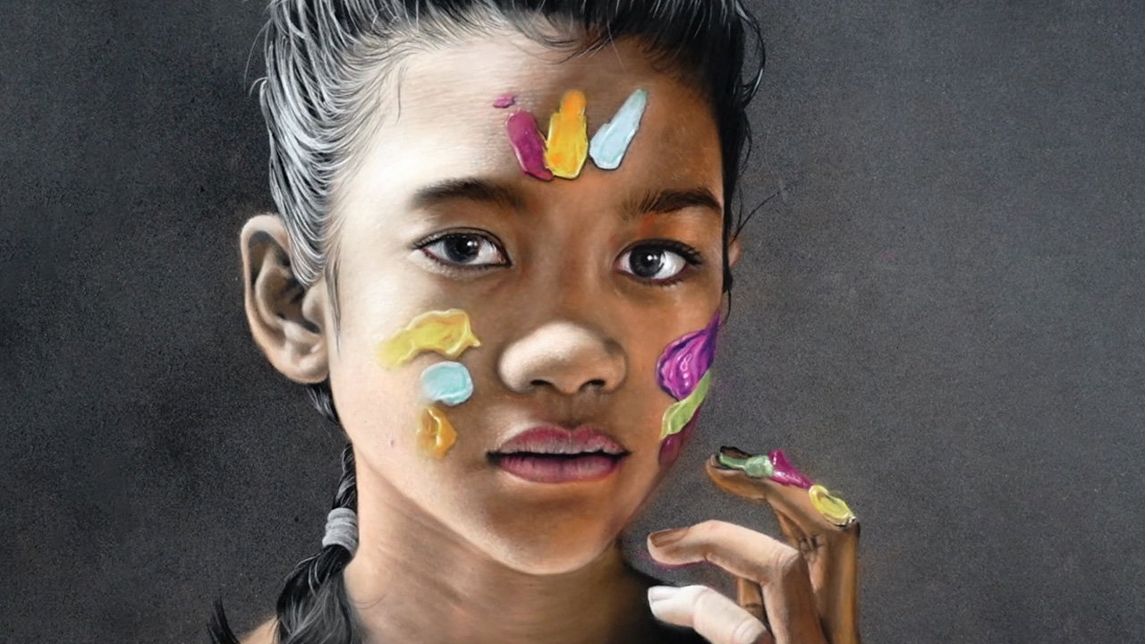Realistic Exotic Art Girl Portrait Drawing Cinematic Style Tutorial Art