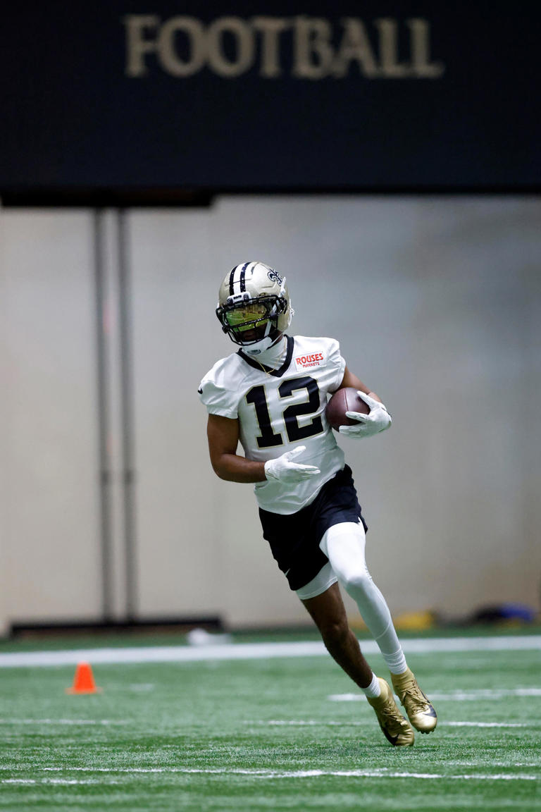Saints WR Chris Olave remains present at OTAs as he seeks extension