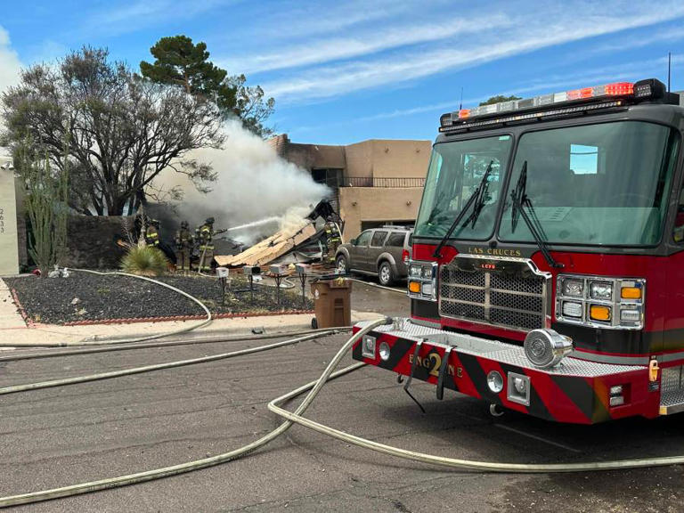 Las Cruces Firefighters Battle Duplex Fire After Explosion