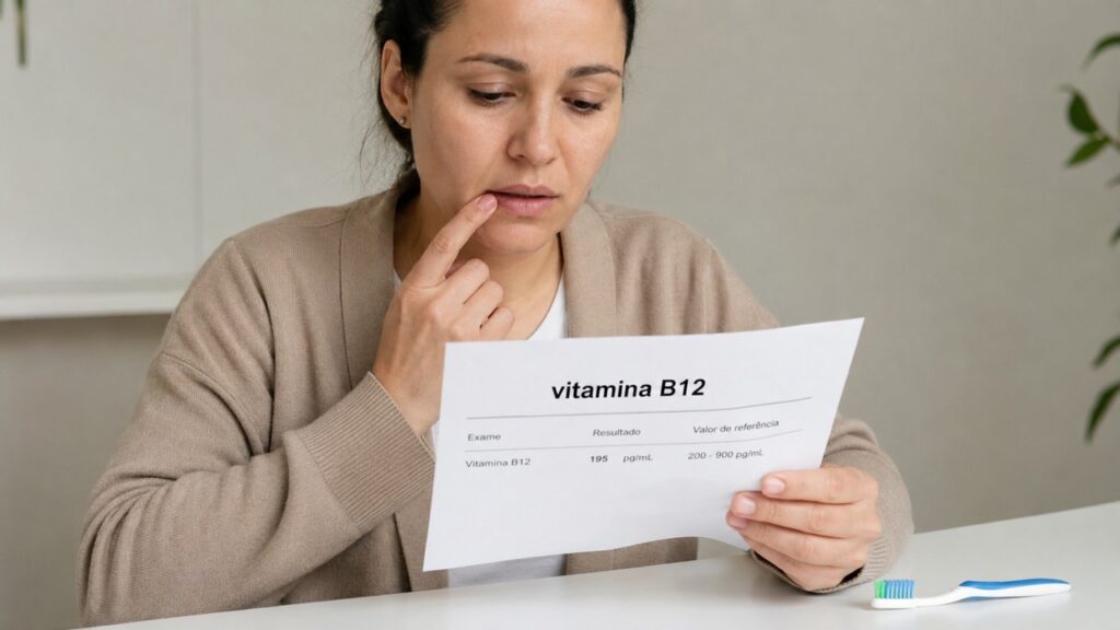 O sinal na boca que pode aparecer junto da falta de vitamina B12 antes ...