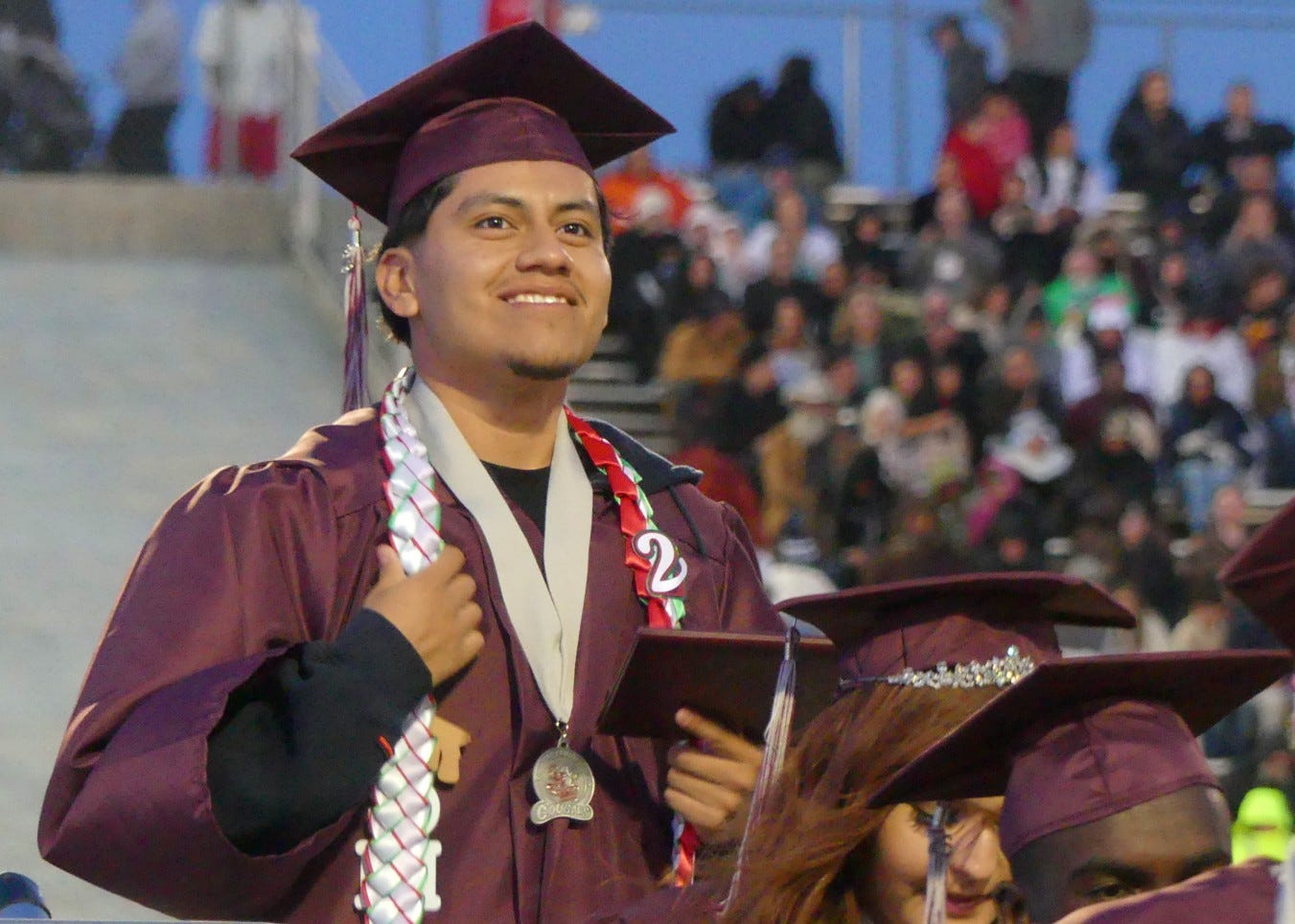 Granite Hills seniors brave cold, strong wind for graduation