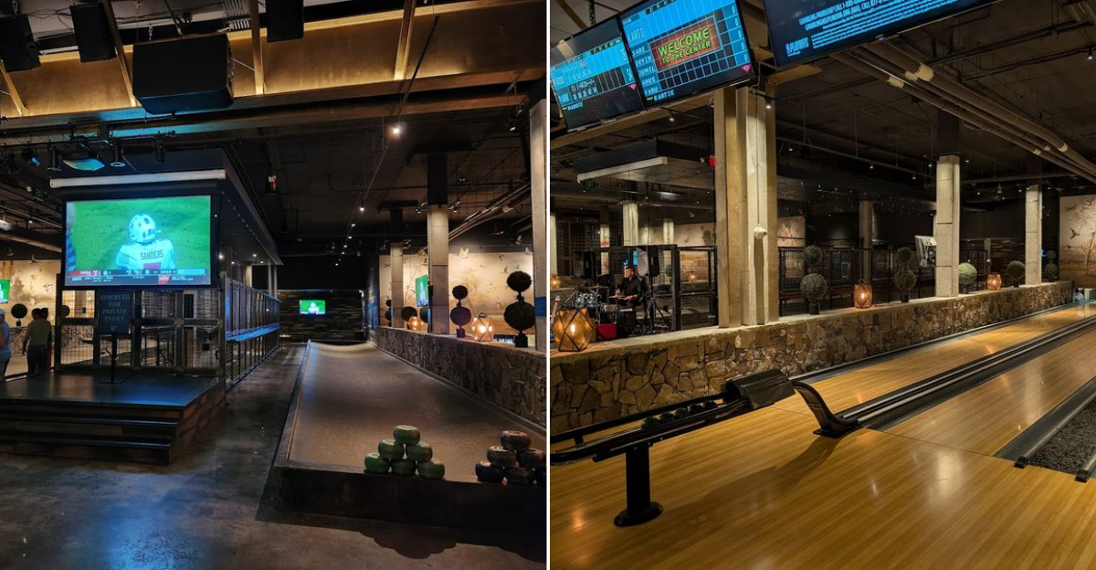 A massive Georgia gaming lounge with classic duckpin lanes and boutique ...