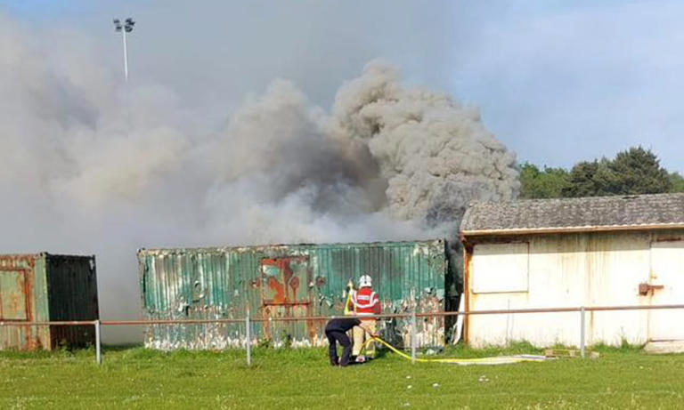 Boy, 11, is rushed to hospital after being trapped in burning storage ...
