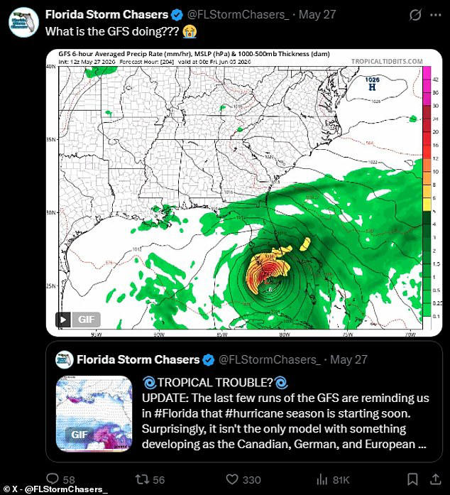 Hurricane models predict powerful storm hitting US in just days