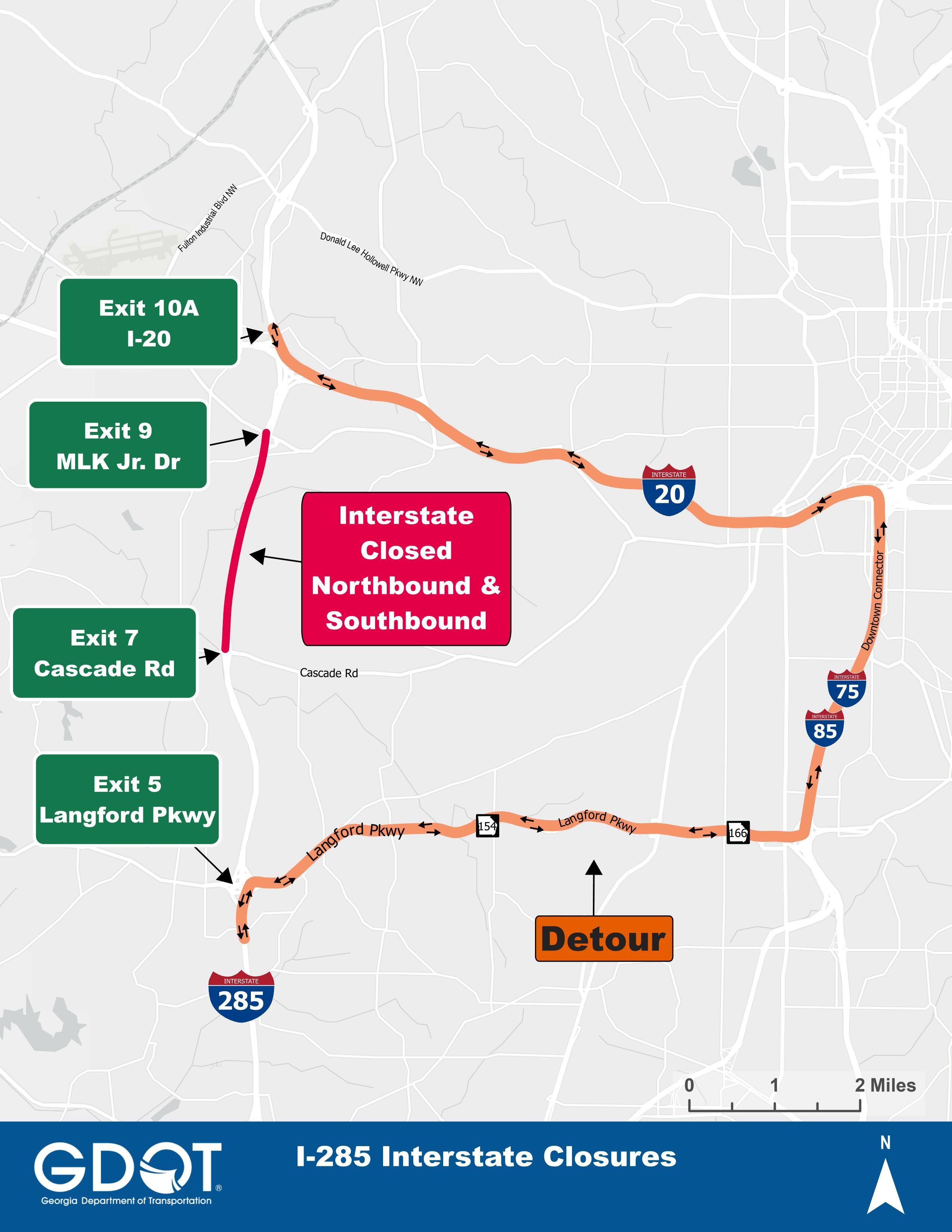 GDOT warns drivers about upcoming full weekend closure for I-285 ...