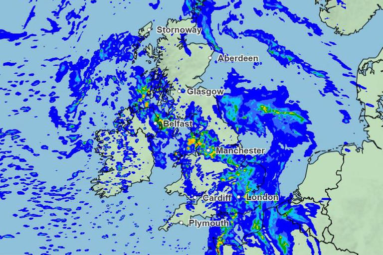 Met Office says UK faces 21 hours of rain in days as 23 counties face ...