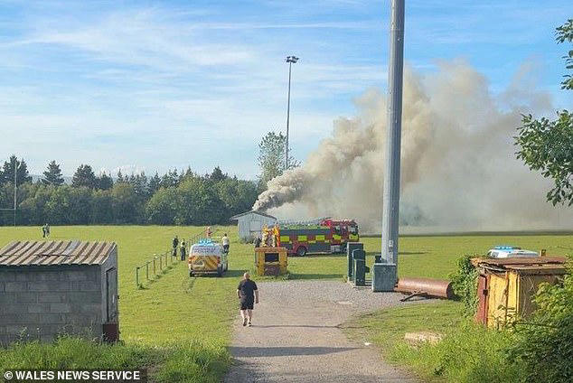 Boy, 11, is rushed to hospital after being trapped in burning storage ...
