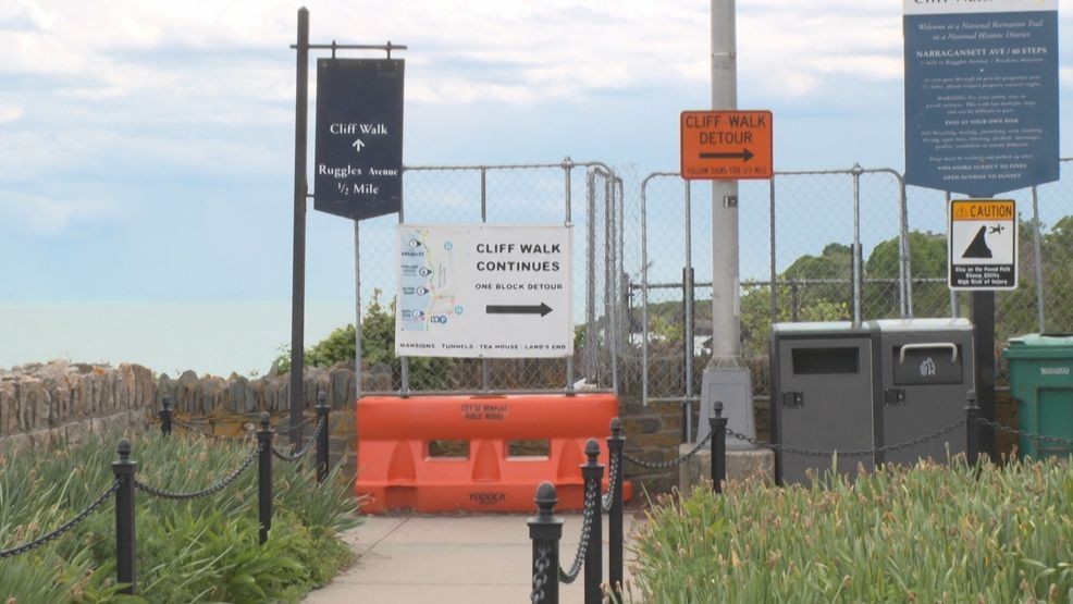 Collapsed section of Newport Cliff Walk to remain closed for 2026 ...