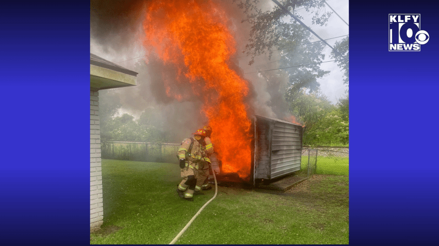 Fire ignites at Lafayette backyard shed