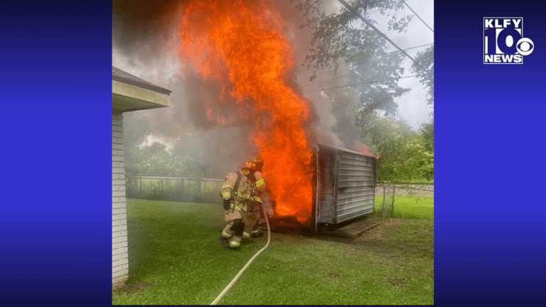 Fire ignites at Lafayette backyard shed