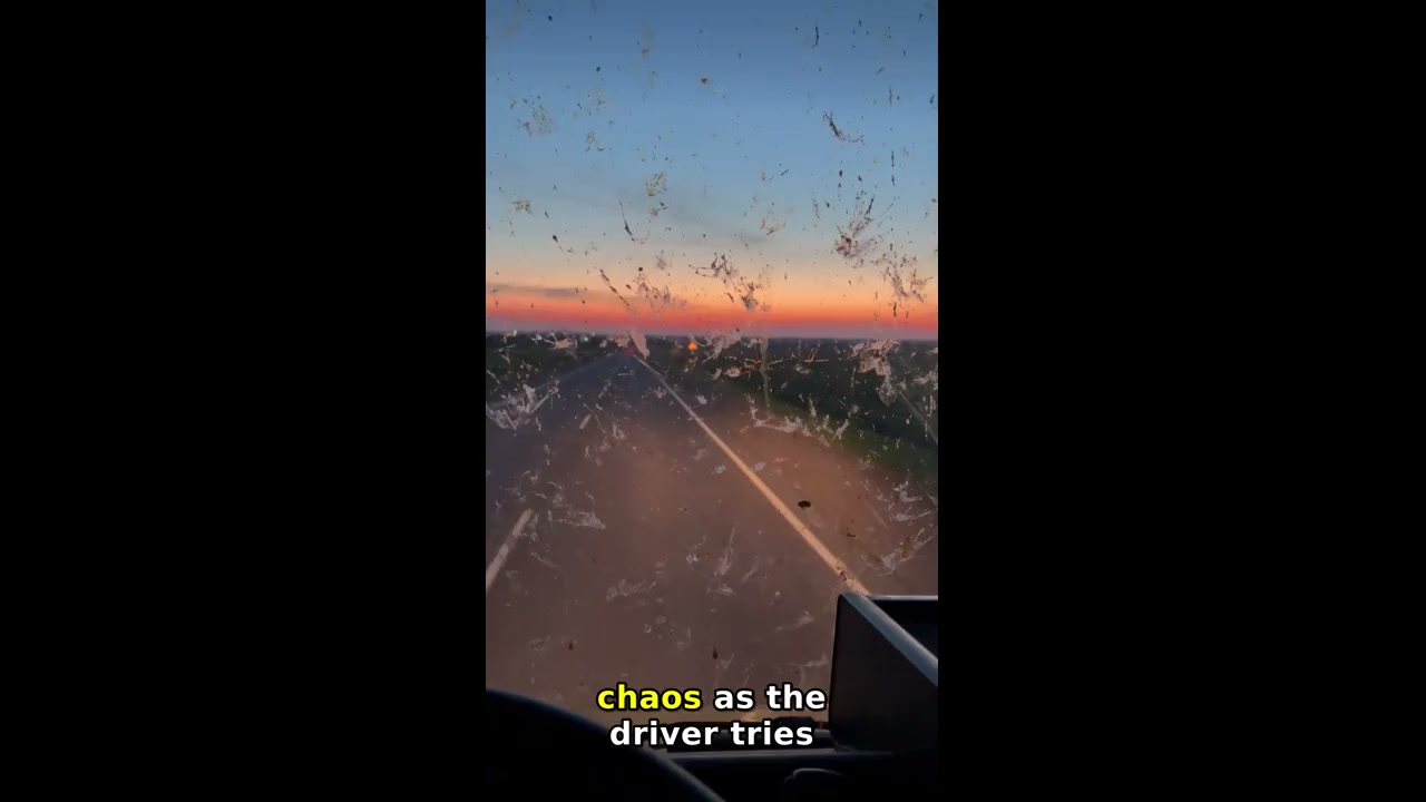May beetle swarm bombards car windshield in Belarus