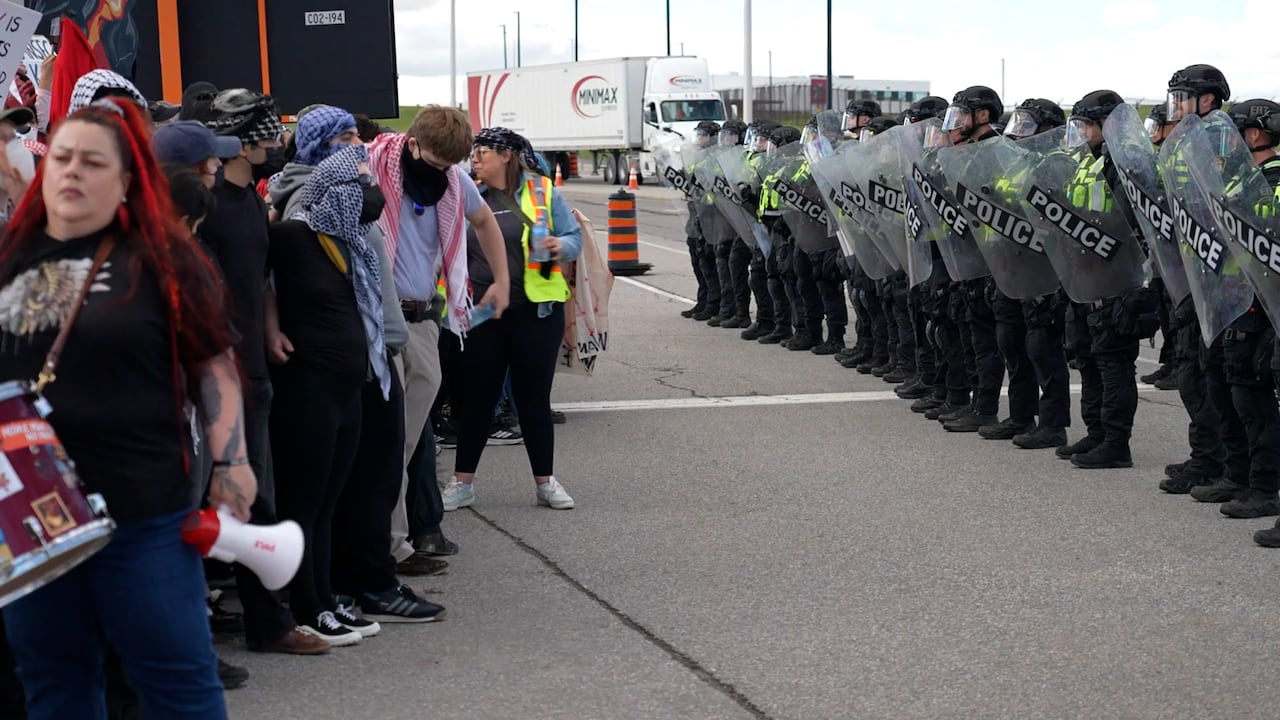 Demonstrators aim to shut down CANSEC