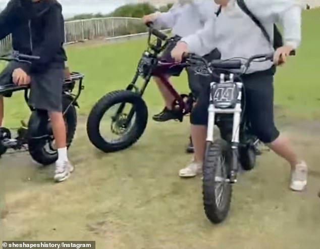 Disturbing moment women are heckled by group of teen e-bike riders ...