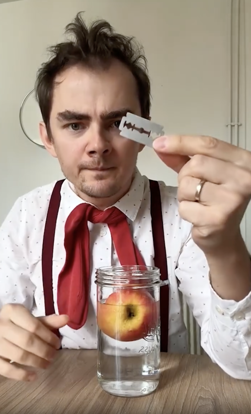 Is this the most ridiculous way to clean an apple?