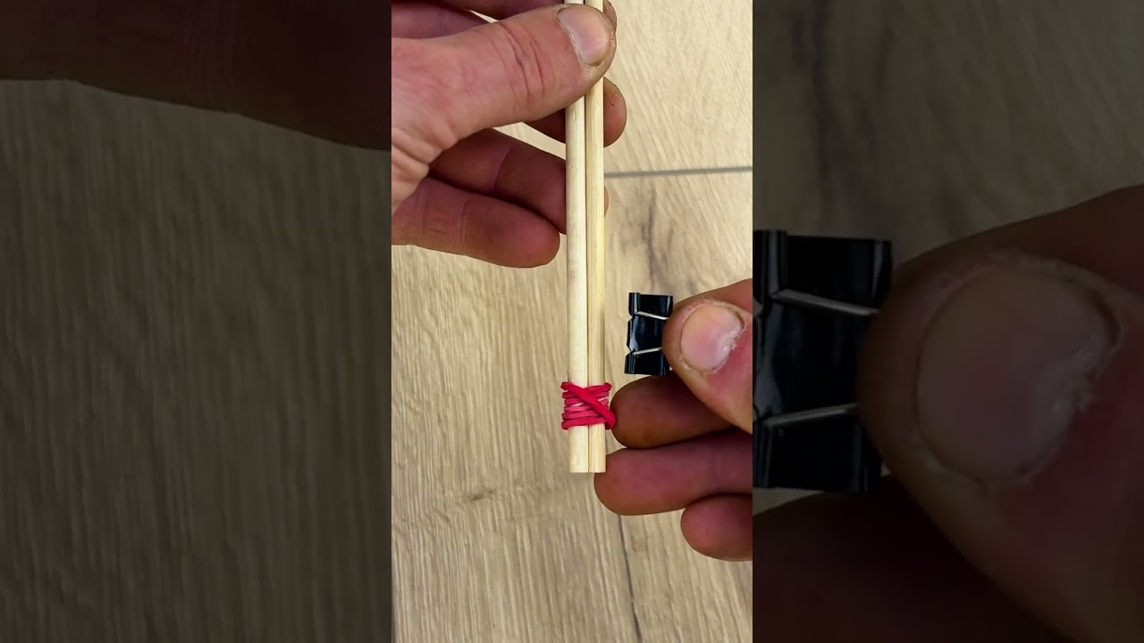 DIY card shooter made from chopsticks? 🎯🪵