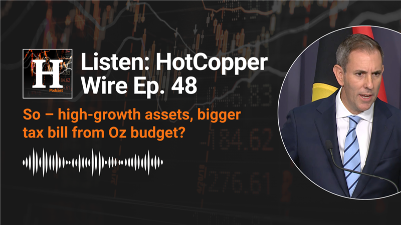Listen: HotCopper Wire podcast #048 – High-growth assets, bigger tax bill