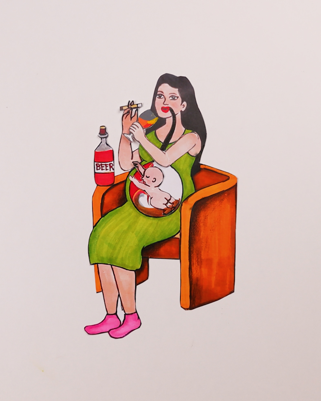 What drinking alcohol does to your baby 😢
