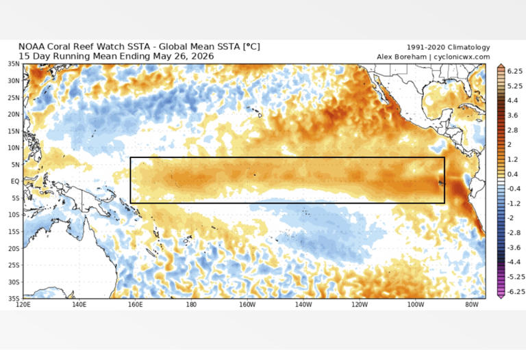 'Super El Nino' map shows first signs of massive 2026 weather shift ...