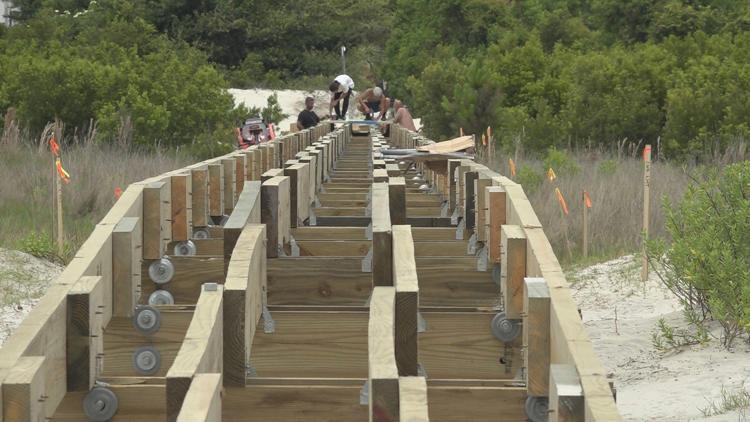 Construction underway on nearly 1000-foot-long boardwalk to cross St ...