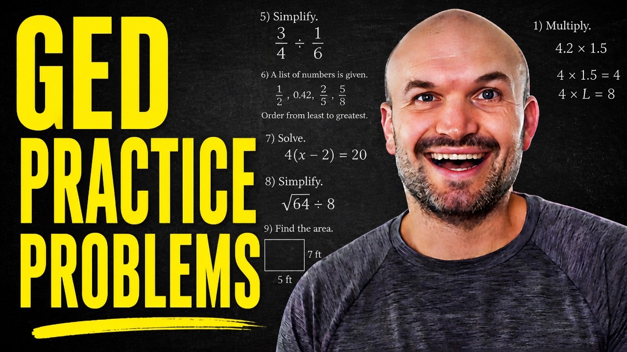 12 GED math problems (no calculator) - master these now!