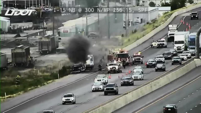 Crews extinguish vehicle fire on southbound I-15 near Spanish Fork
