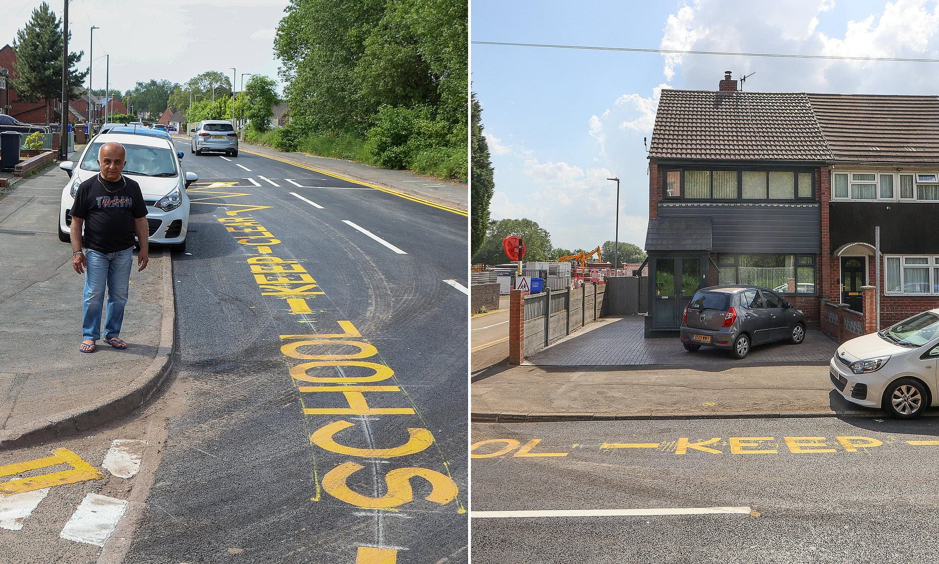Cash-strapped council covers 'School Keep Clear' sign where no classes ...