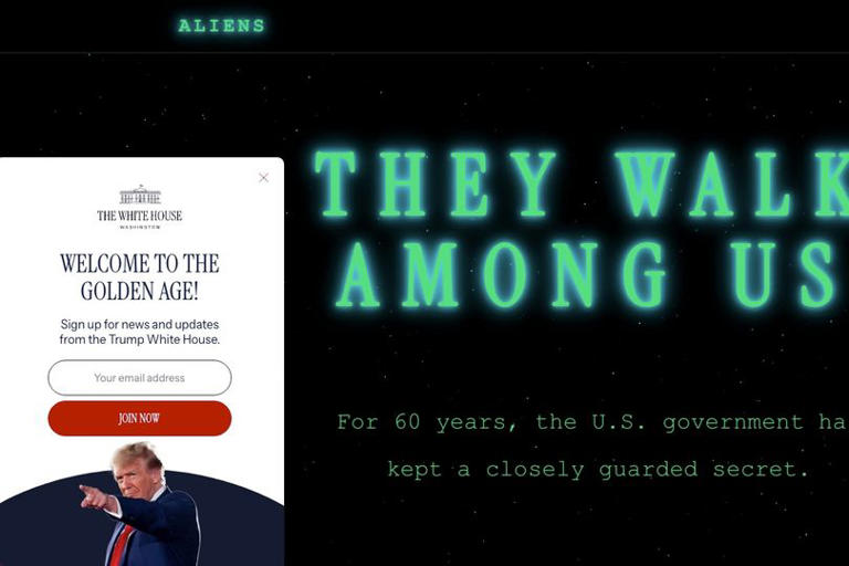 White House slammed over 'disgraceful' UFO announcement mocking immigrants
