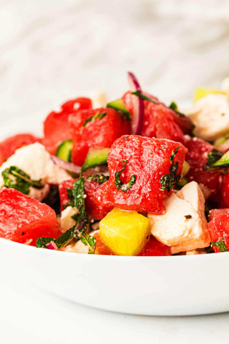 Watermelon feta salad