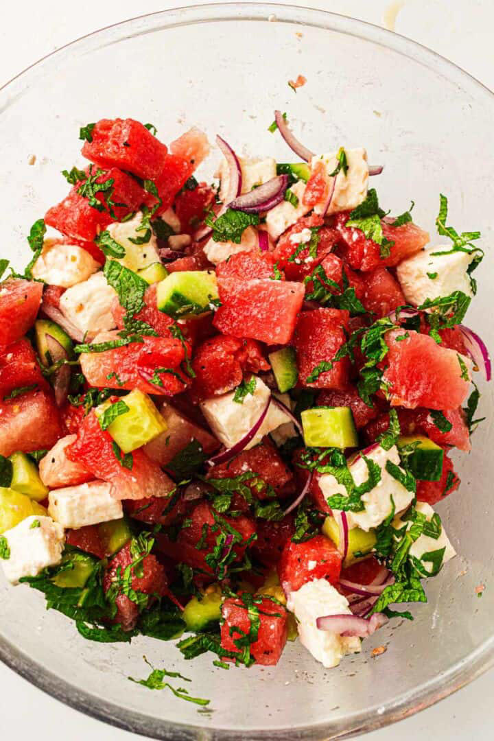 Watermelon feta salad