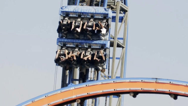 Live now: Riders stuck on Galveston roller coaster