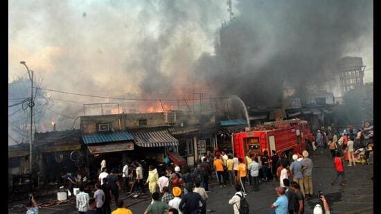 Disabled man dies in Amritsar market blaze