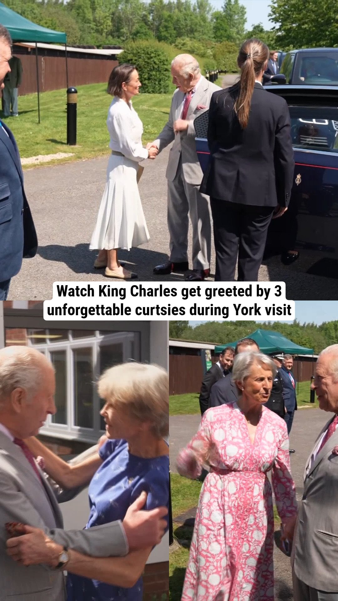 Watch King Charles get greeted by 3 unforgettable curtsies during York ...