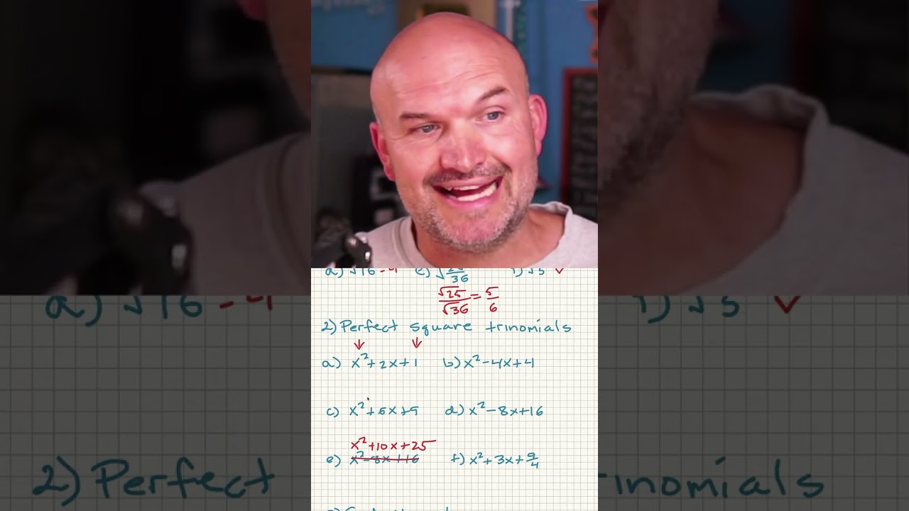 Learn perfect square trinomials before completing the square