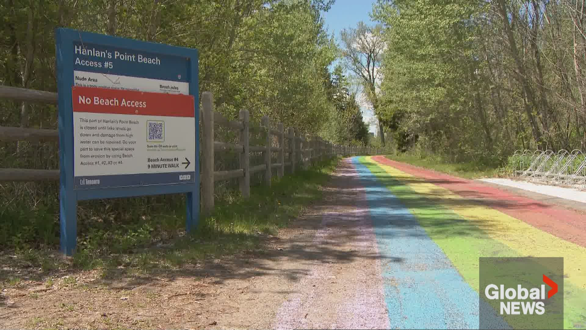 Erosion closes portion of Hanlan's Point Beach