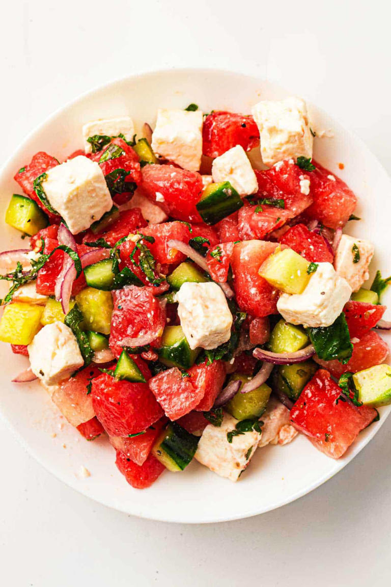 Watermelon feta salad