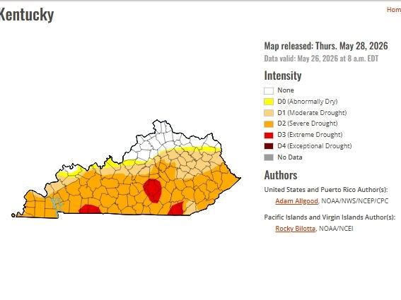 Recent rainfall has improved drought conditions across Kentucky