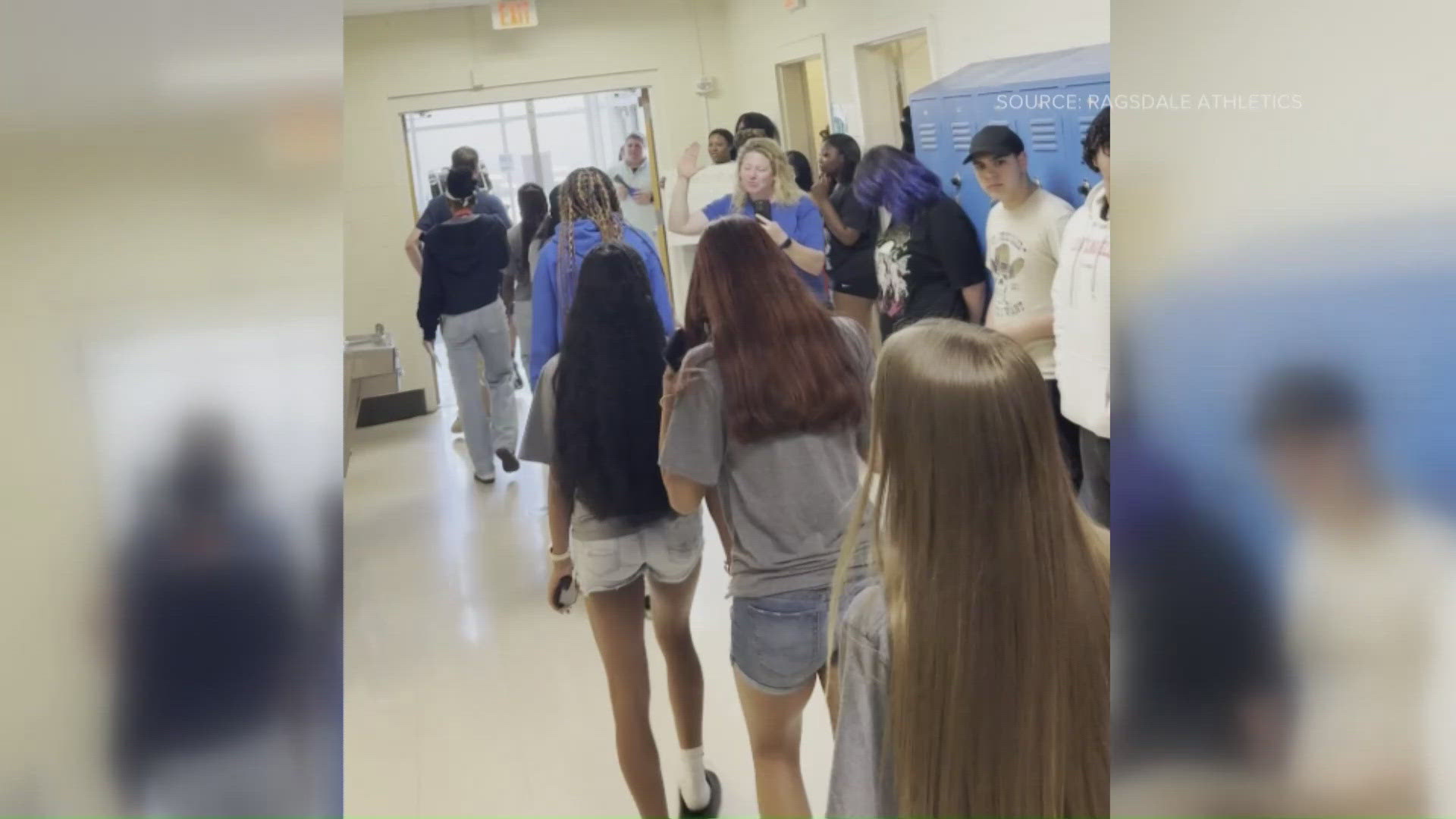 Ragsdale girls track and field team celebrates state championship