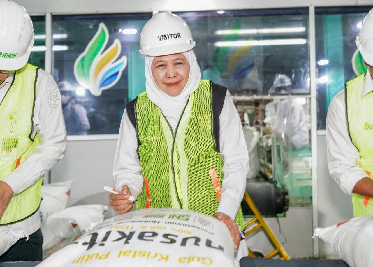 Produksi gula Jatim tertinggi 10 tahun, Khofifah optimistis swasembada ...