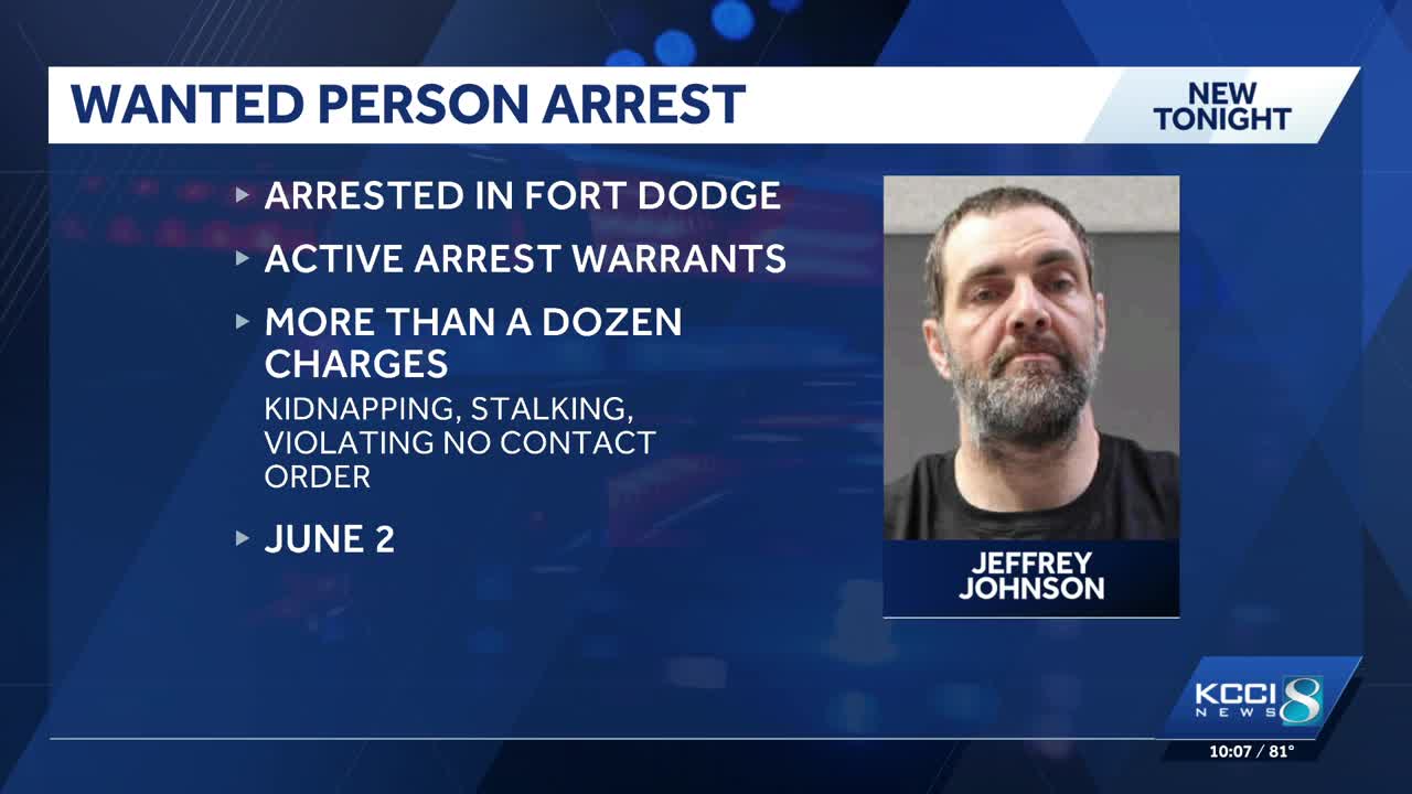 Man wanted for kidnapping and stalking arrested in Fort Dodge